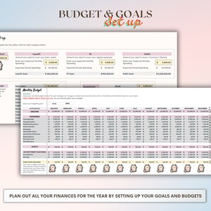 Interactive Wealth Planner Dashboard Cute Cat Kitty Financial Planner ...