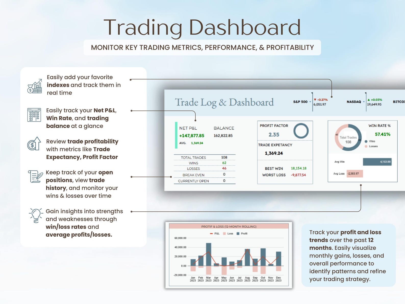 Simple Trading Journal Beginner Friendly Trade Diary Strategy Market ...