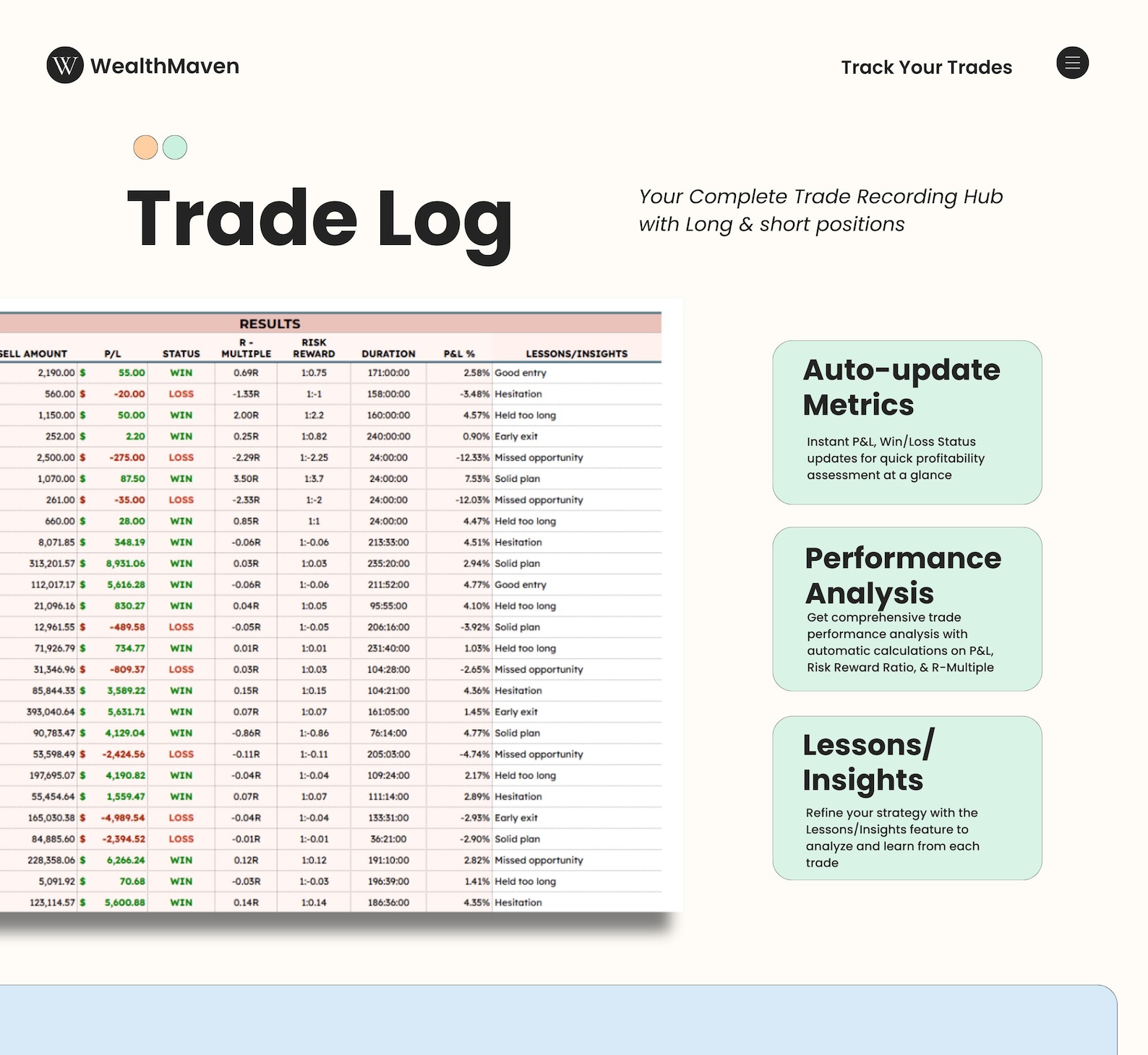 Simple Trading Journal | Beginner Friendly Trade Log Strategy Tracker ...