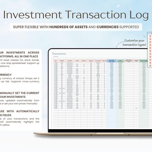 Stock Crypto Investment Tracker Spreadsheet Trading Journal Tracker ...