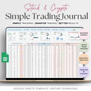 Simple Trading Journal Beginner Friendly Trade Diary Strategy Market ...