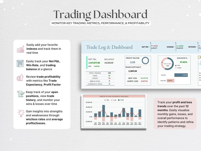 Simple Trading Journal Beginner Friendly Trade Diary Strategy Market ...