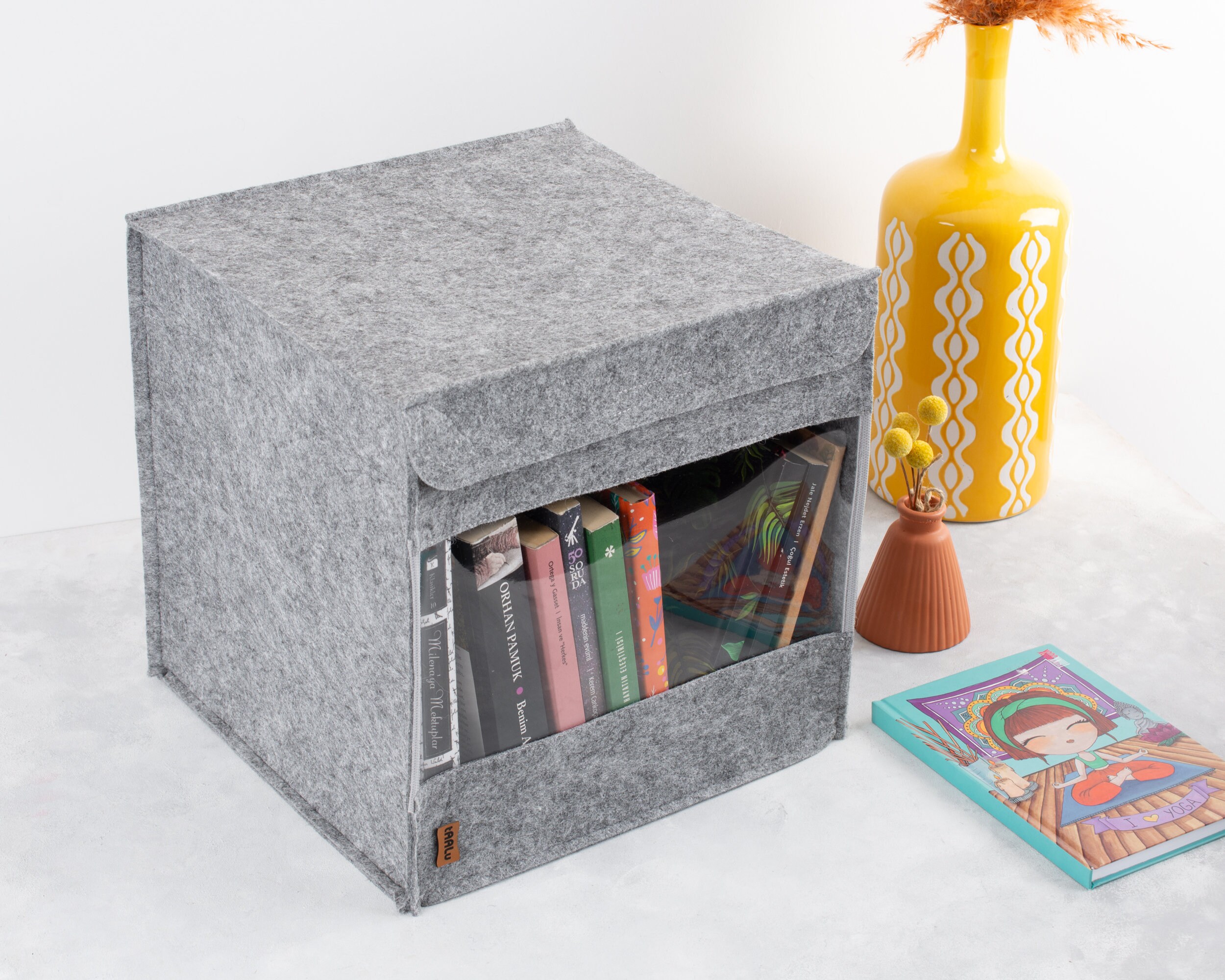 Taalu-modern Storage Basket With Lid and Windowed, Household Storage, Possible in Custom Size ...