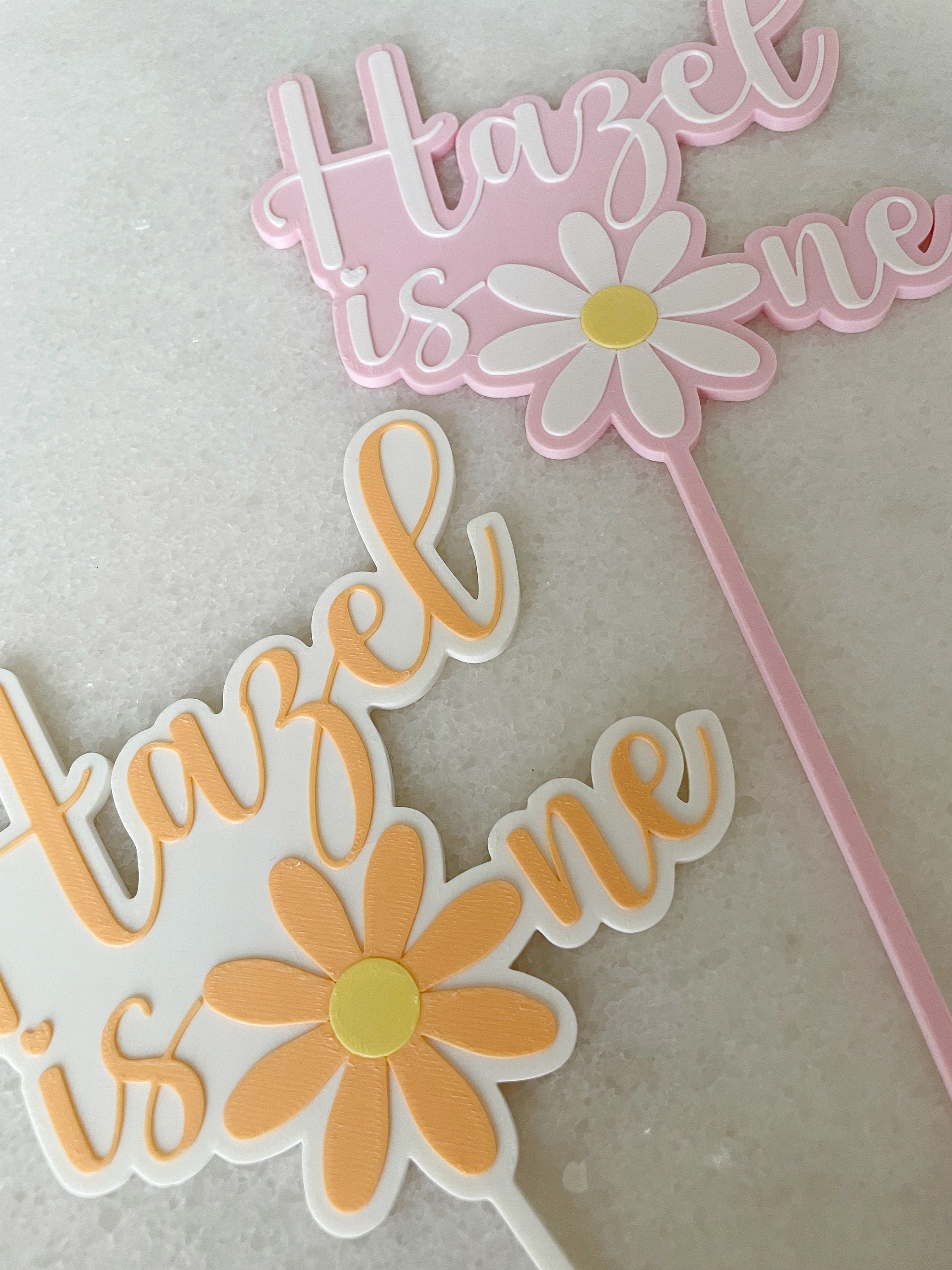 Personalised Daisy One Cake Topper 3D Printed Flower Cake - Etsy