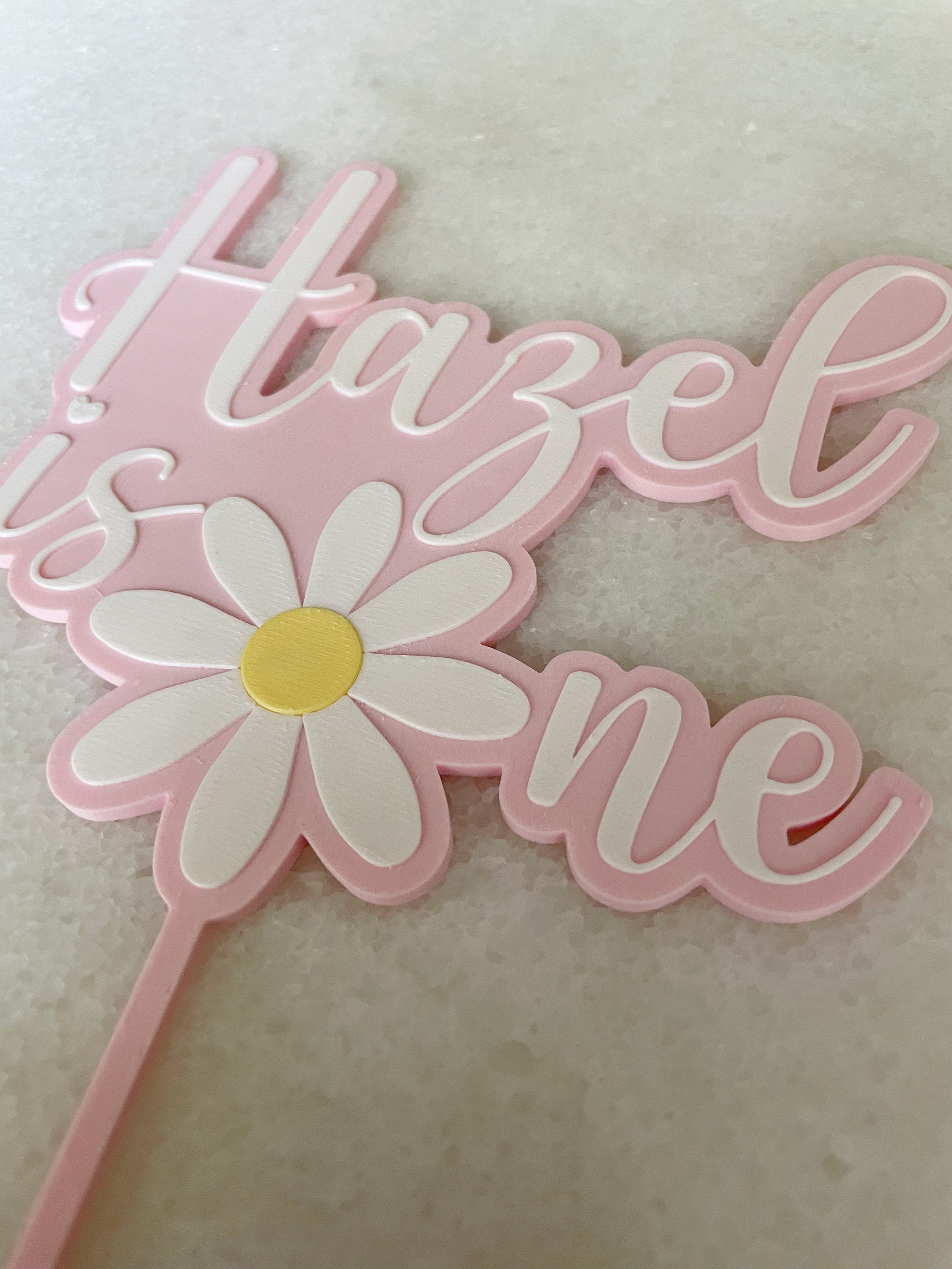 Personalised Daisy One Cake Topper 3D Printed Flower Cake - Etsy