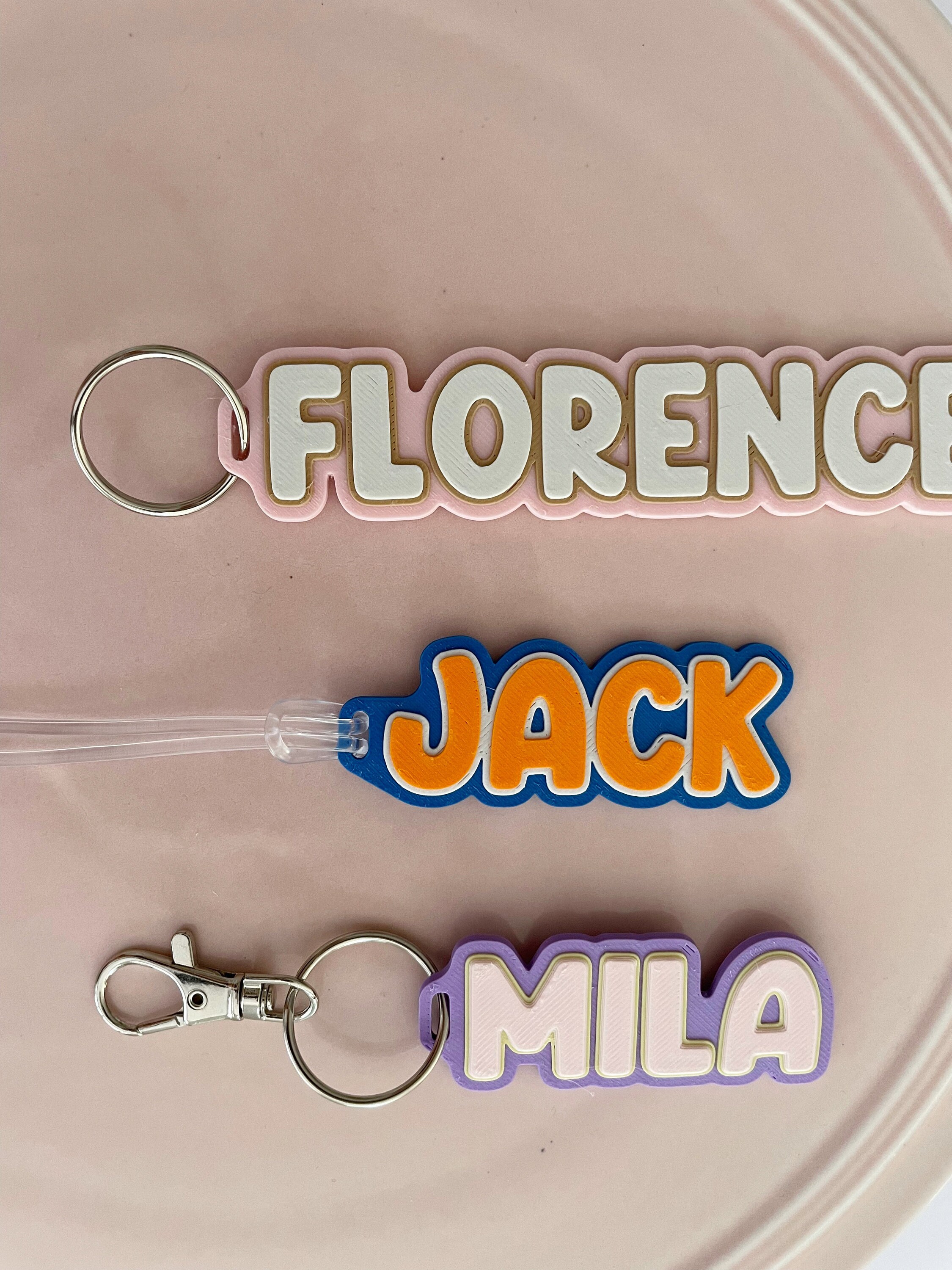 Personalised Name Bag Tag or Keyring Custom Bag Tag for Kids - Etsy ...
