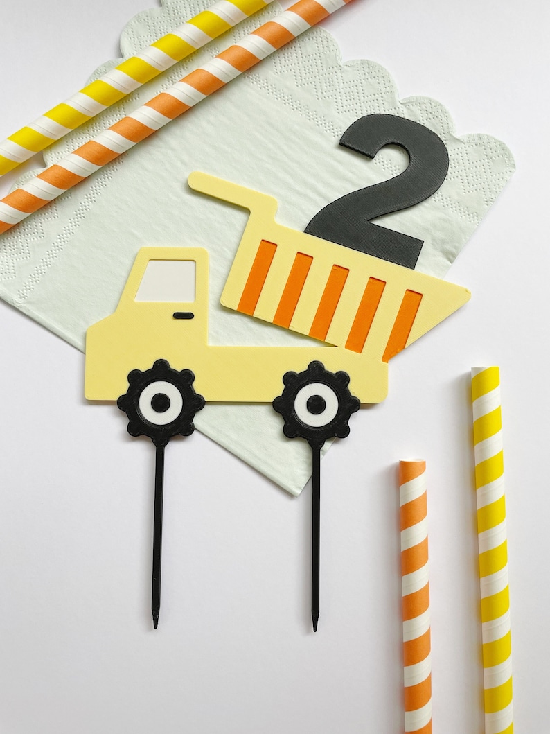 Construction Cake Topper, Personalised Tipper Truck Cake Topper ...