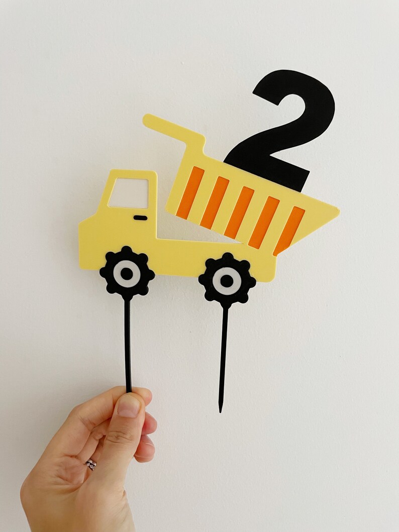 Construction Cake Topper, Personalised Tipper Truck Cake Topper ...