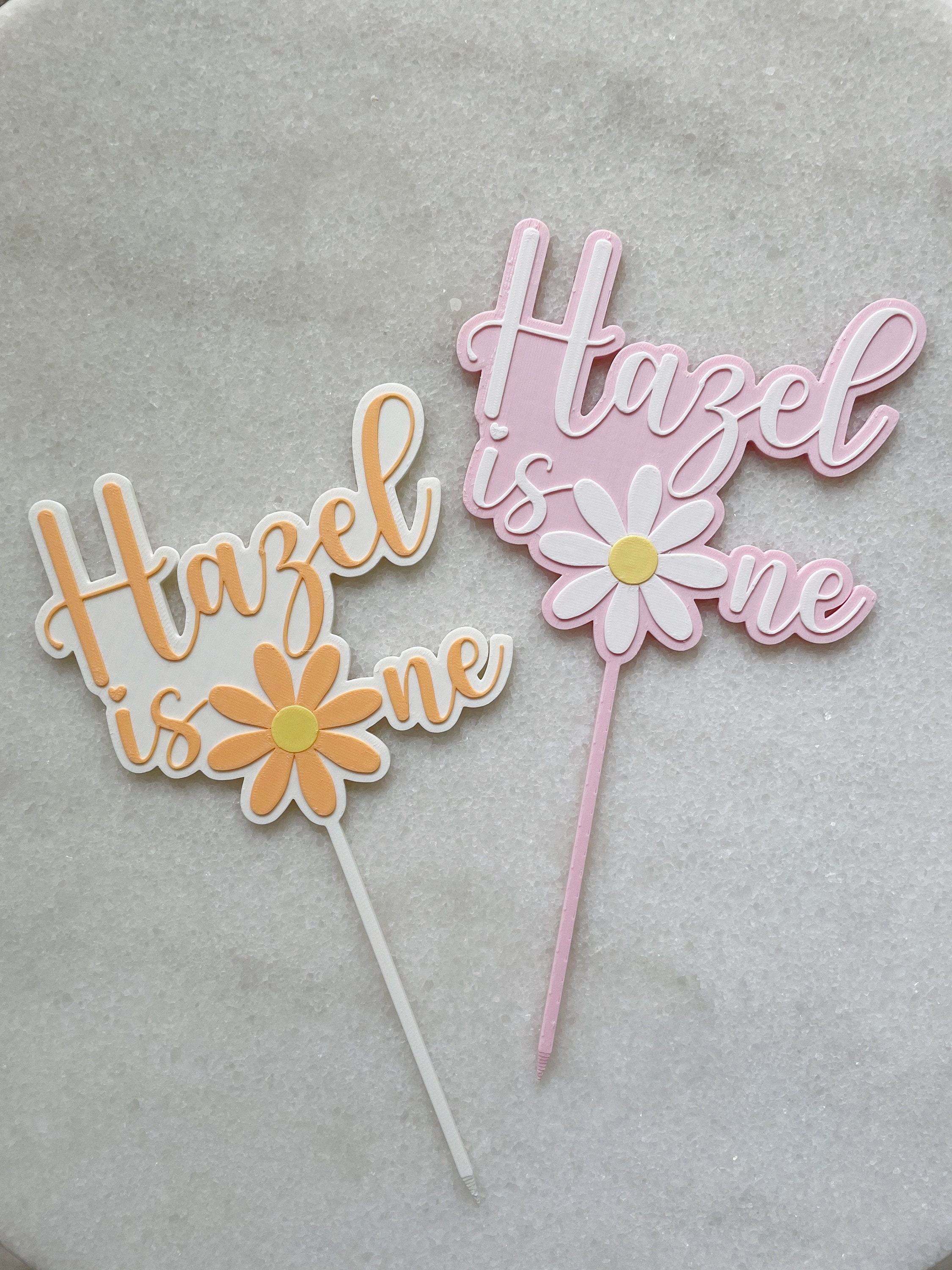 Personalised Daisy One Cake Topper 3D Printed Flower Cake - Etsy