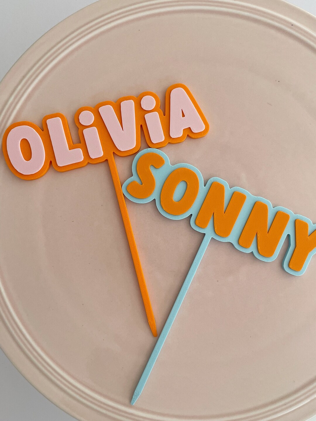 Personalised 3D Printed Cake Topper/fropper | Kids Cake Topper | Name ...