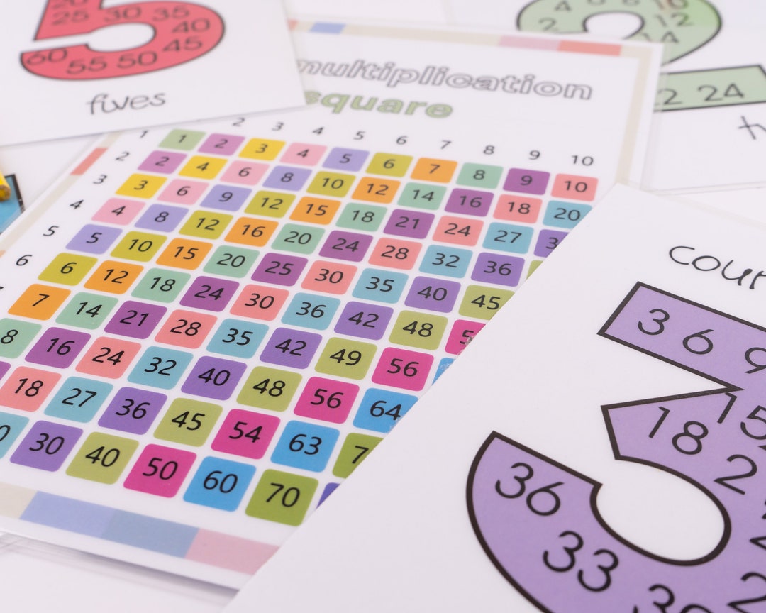 Colorful Skip Counting Math Worksheets for Fun Learning - Montessori ...