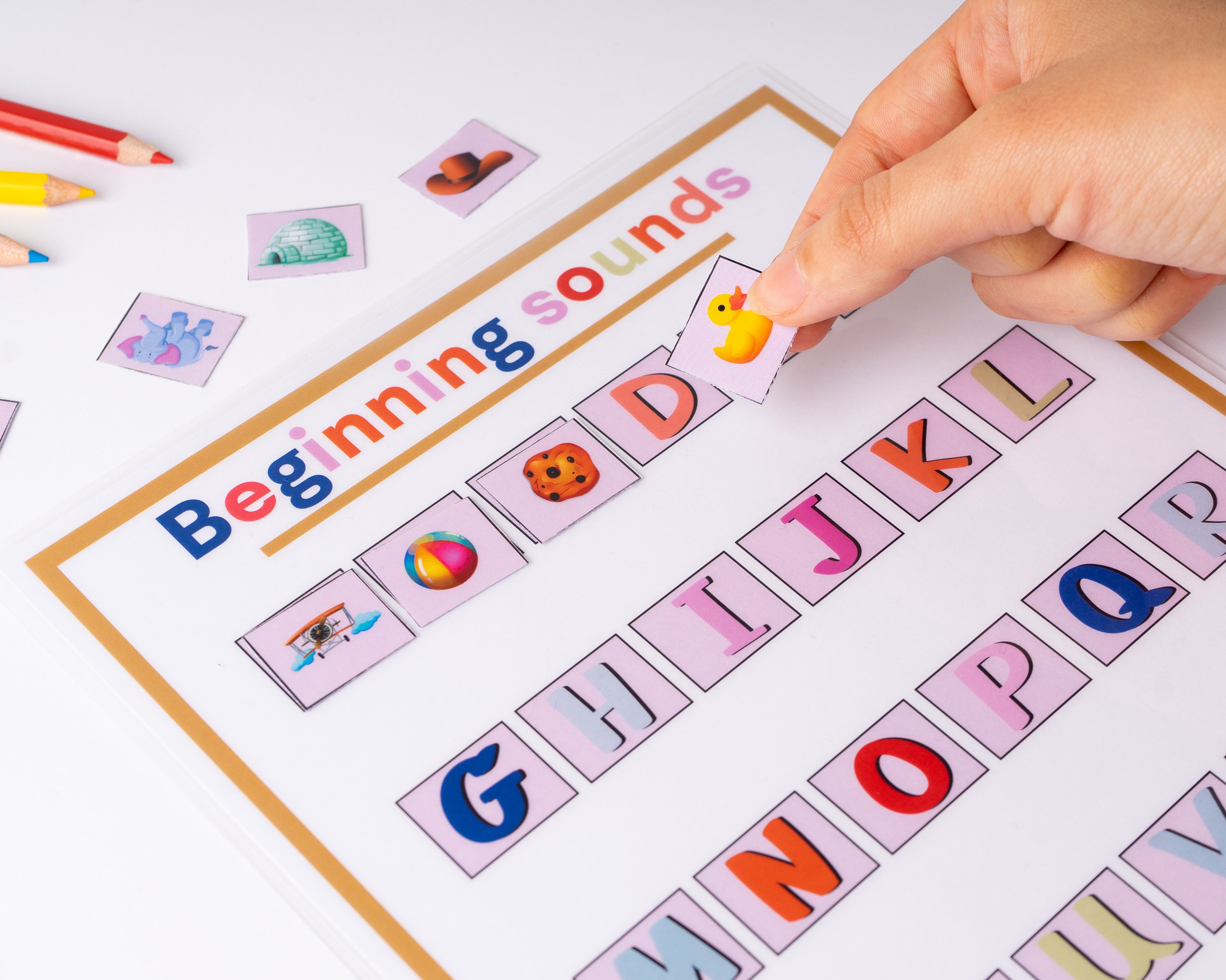 Alphabet Phonics Printable Cards Teach Beginning Sounds & - Etsy