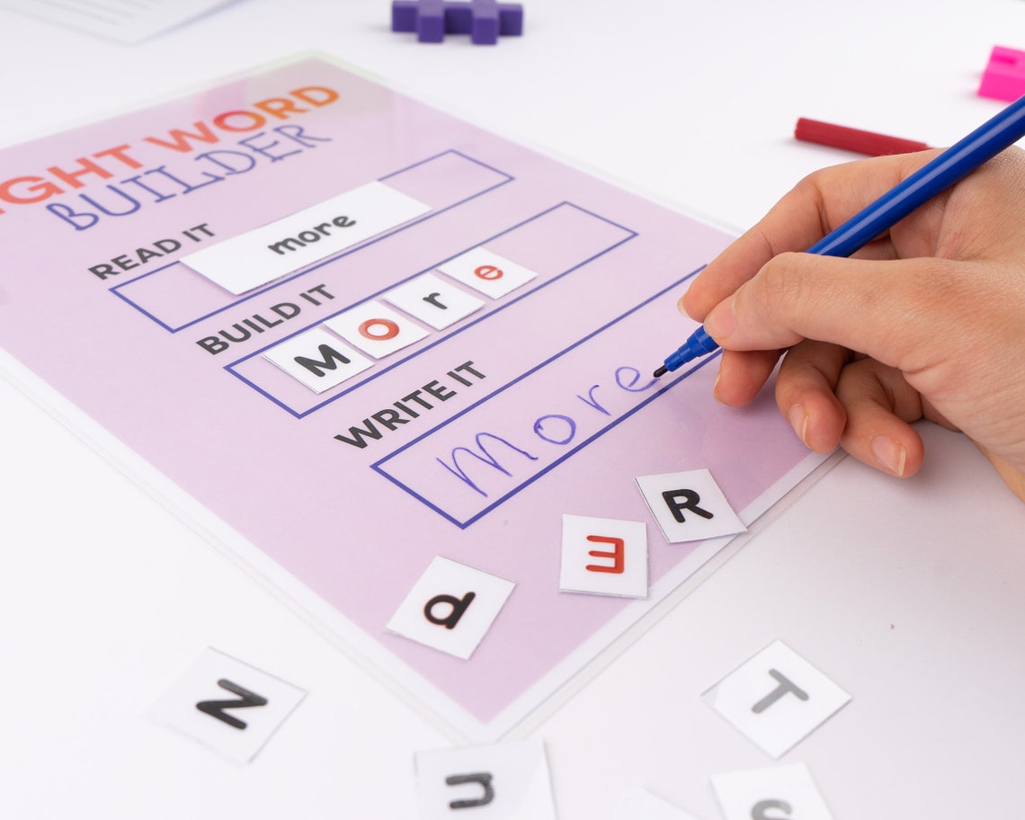 Sight Word Practice, Printable Spelling Game, Kindergarten Sight Words ...