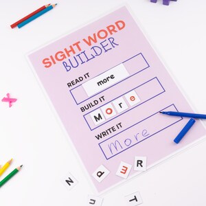 Sight Word Practice, Printable Spelling Game, Kindergarten Sight Words ...
