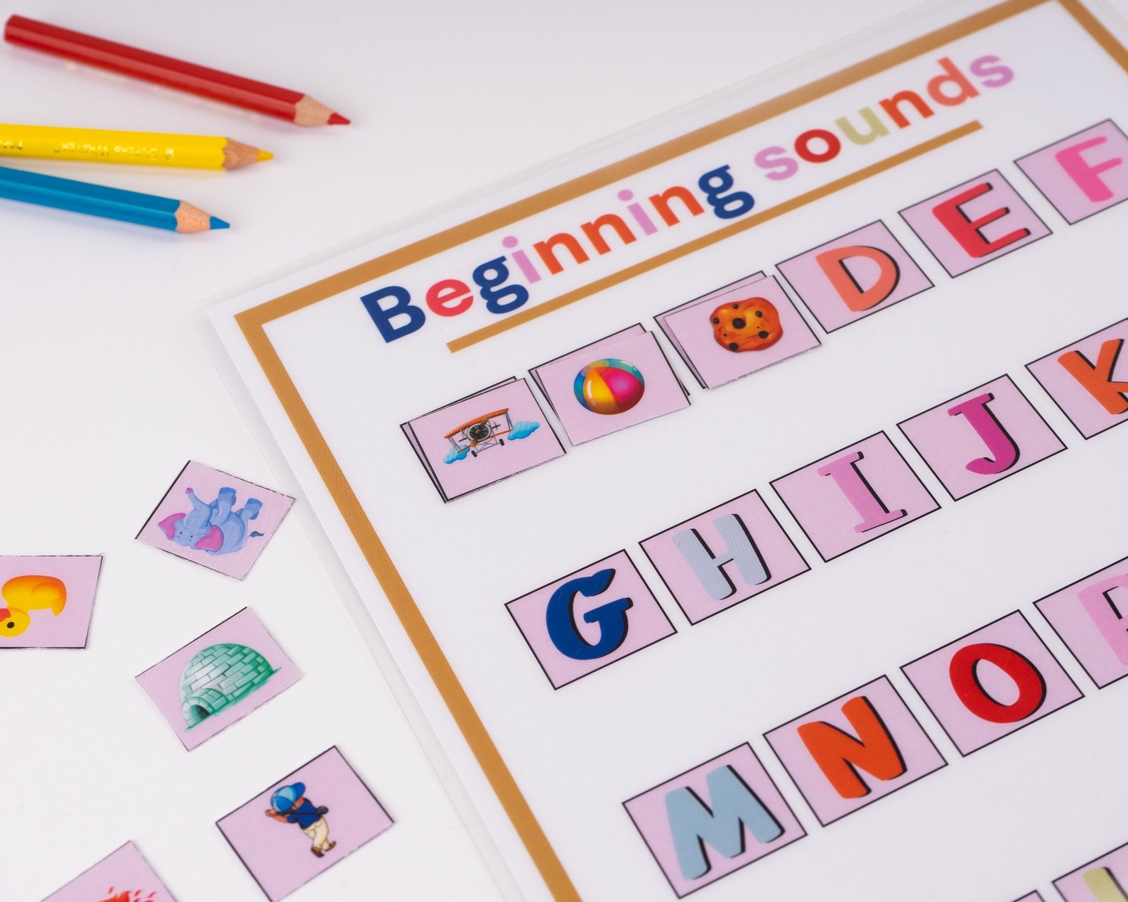 Alphabet Phonics Printable Cards Teach Beginning Sounds & - Etsy