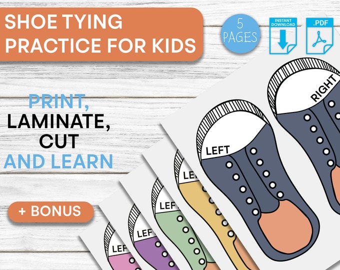 Shoe Lacing Cards Printable, Shoe Tying Practice Activity, Learning to ... Shoe Lacing Cards Printable, Shoe Tying Practice Activity, Learning to ...