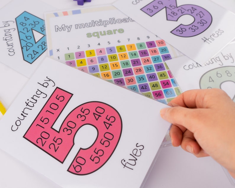 Colorful Skip Counting Math Worksheets for Fun Learning - Montessori ...