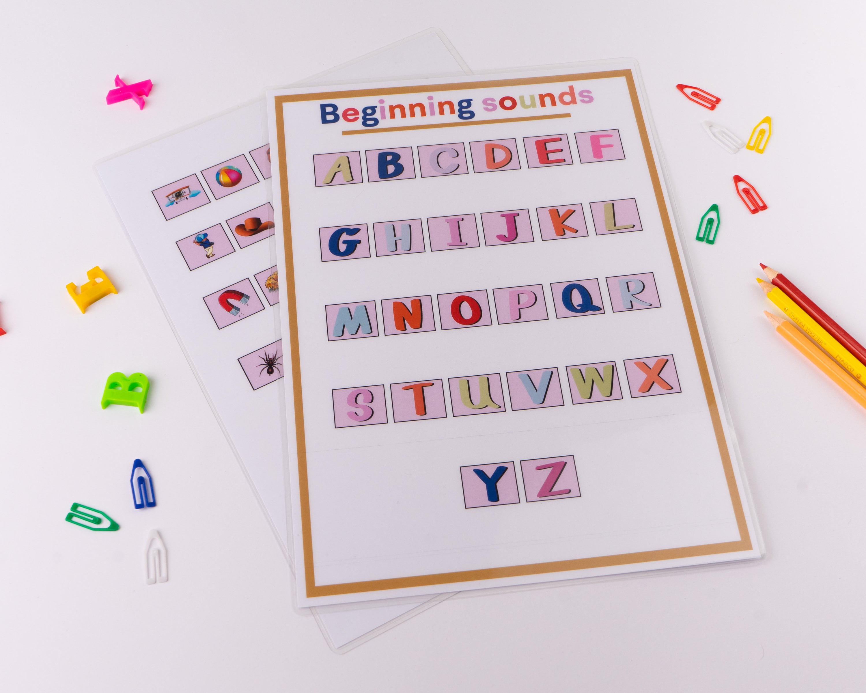 Alphabet Phonics Printable Cards Teach Beginning Sounds & - Etsy