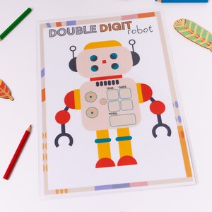 Math Game Robot - Improve Math Fluency - Educational Activity for First ...