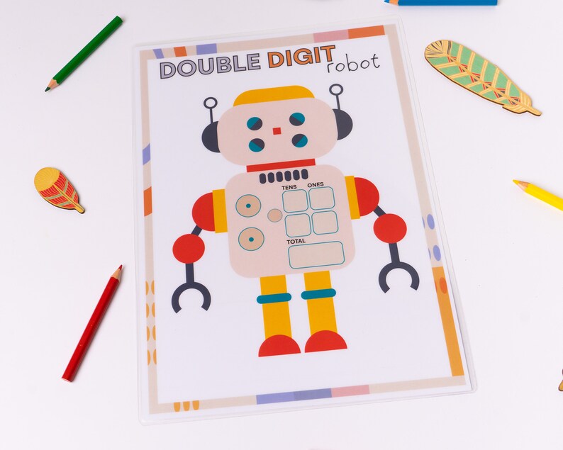 Math Game Robot - Improve Math Fluency - Educational Activity for First ...