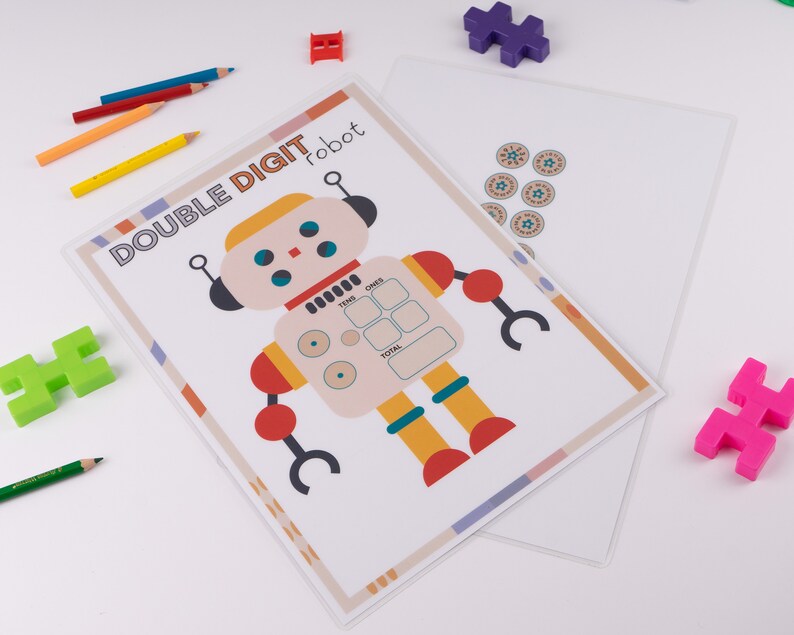 Math Game Robot - Improve Math Fluency - Educational Activity for First ...