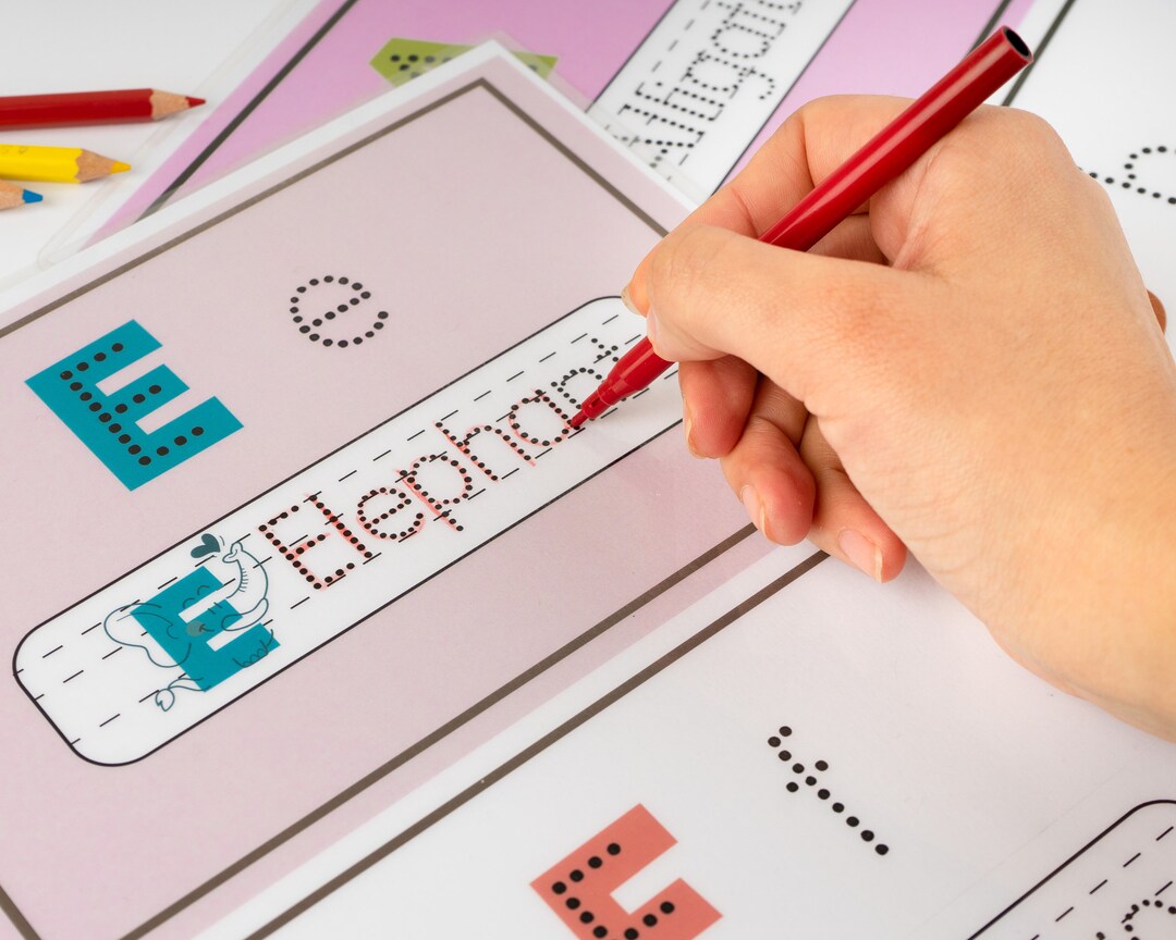 Handwriting Practice Cards for Kids, A - Z Alphabet With Zoo Animals ...