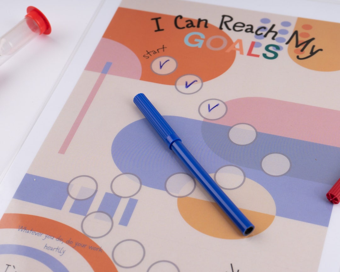Motivational Goal Tracker for Kids: Use 'I Can Reach My Goals' to ...