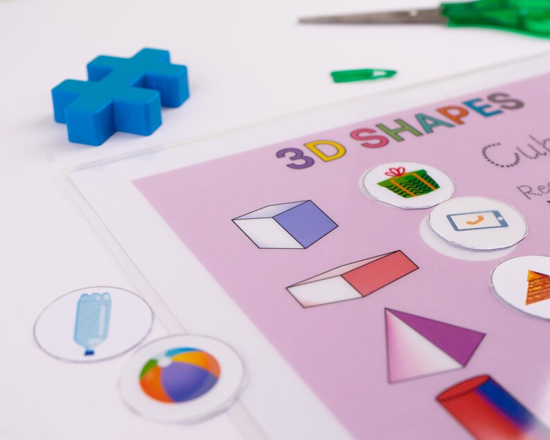 Shape Matching Cards and Memory Game, Shape Sorting Worksheet, Digital ...