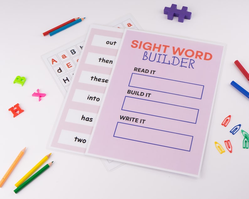 Sight Word Practice, Printable Spelling Game, Kindergarten Sight Words ...