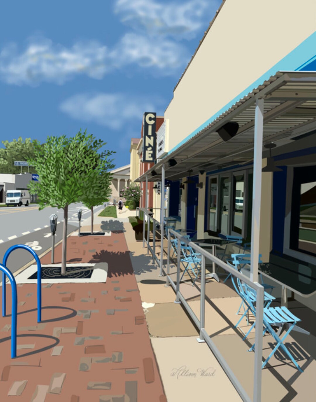 Cine Theater Athens Print | Athens GA Wall Art | Georgia Painting ...