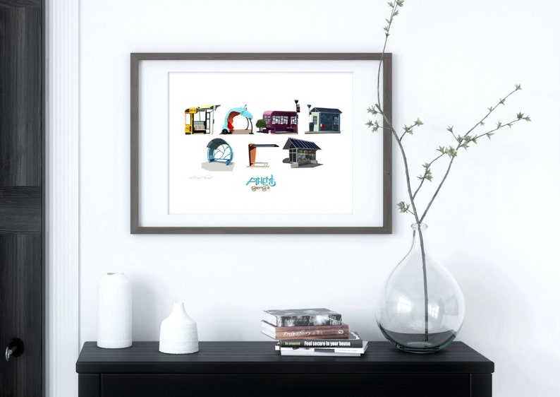 Athens Georgia Wall Art Athens Bus Stops Print Athens - Etsy