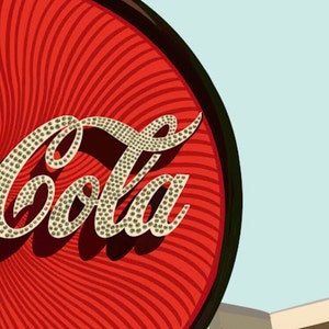 Atlanta Wall Art | Coke Sign Print | Georgia Painting | Atlanta Skyline ...