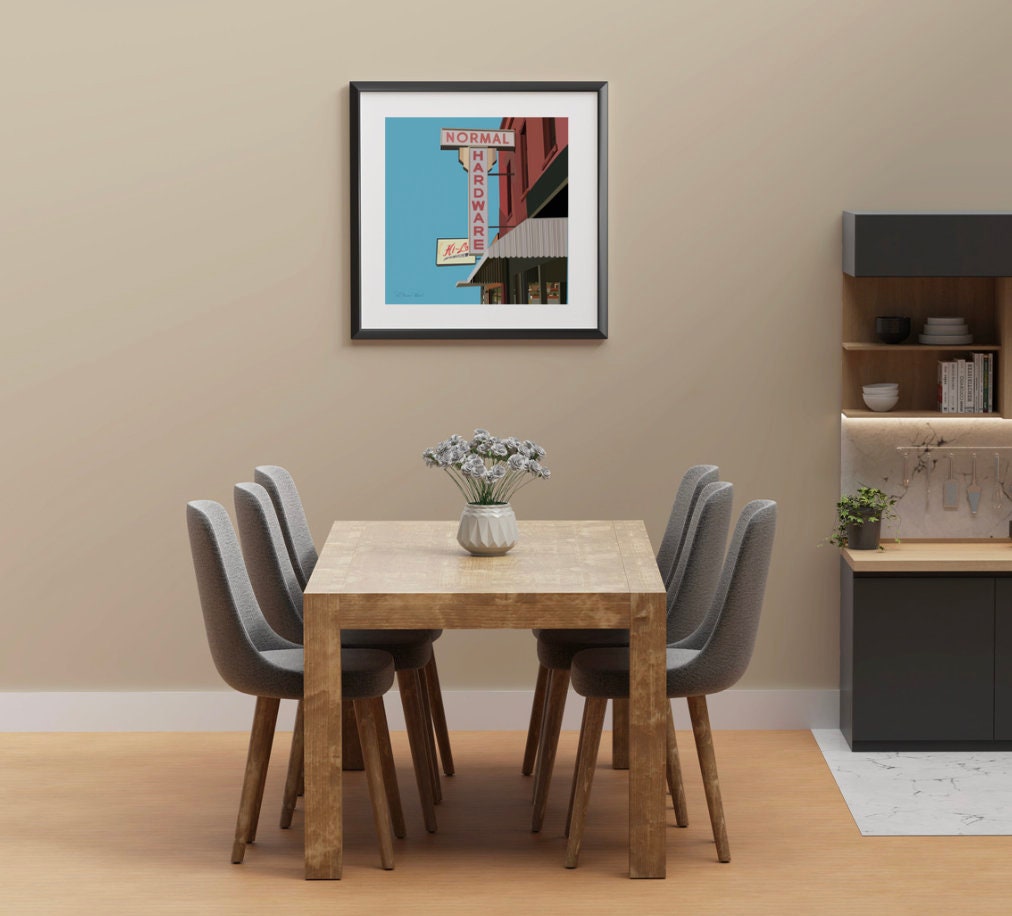 Normal Hardware Sign Print Hilo Bar Sign Print Vintage Neon Sign Print ...