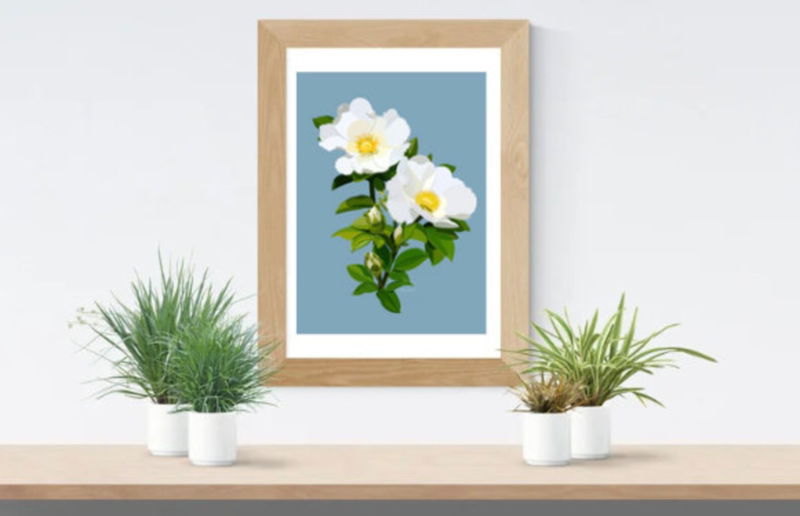 Cherokee Rose Print Georgia State Flower Painting GA Print Georgia Wall ...