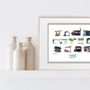 Athens Georgia Wall Art | Athens Bus Stops Print | Athens Decor - Etsy
