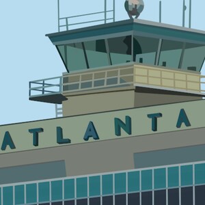Atlanta Airport Wall Art Print Wall Decor Atlanta - Etsy