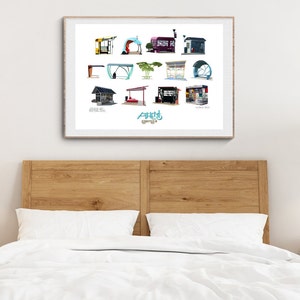 Athens Georgia Wall Art | Athens Bus Stops Print | Athens Decor - Etsy