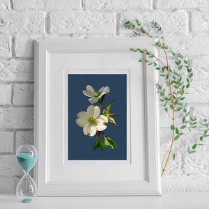 Southern Dogwood Print | Dogwood Flower Painting | Dogwood Artwork ...