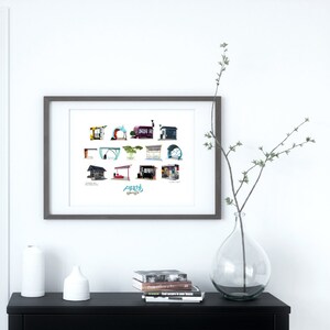 Athens Georgia Wall Art | Athens Bus Stops Print | Athens Decor - Etsy