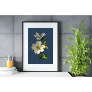Southern Dogwood Print | Dogwood Flower Painting | Dogwood Artwork ...