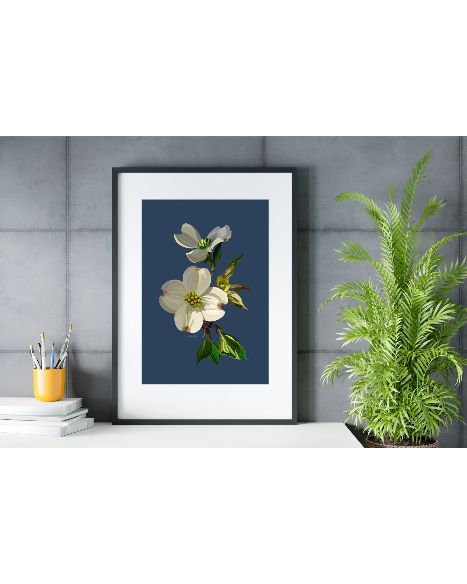 Southern Dogwood Print | Dogwood Flower Painting | Dogwood Artwork ...