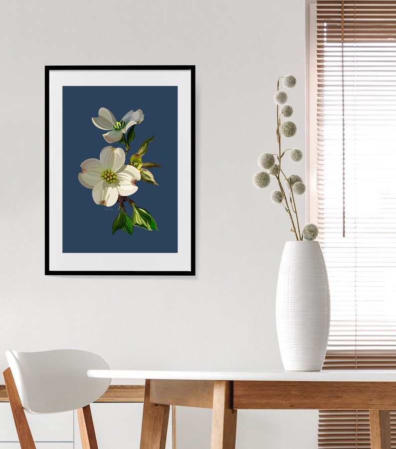 Southern Dogwood Print | Dogwood Flower Painting | Dogwood Artwork ...