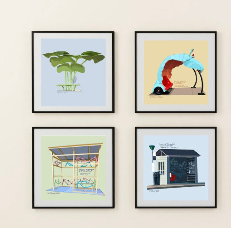 Athens Georgia Wall Art | Athens Bus Stops Print | Athens Decor - Etsy