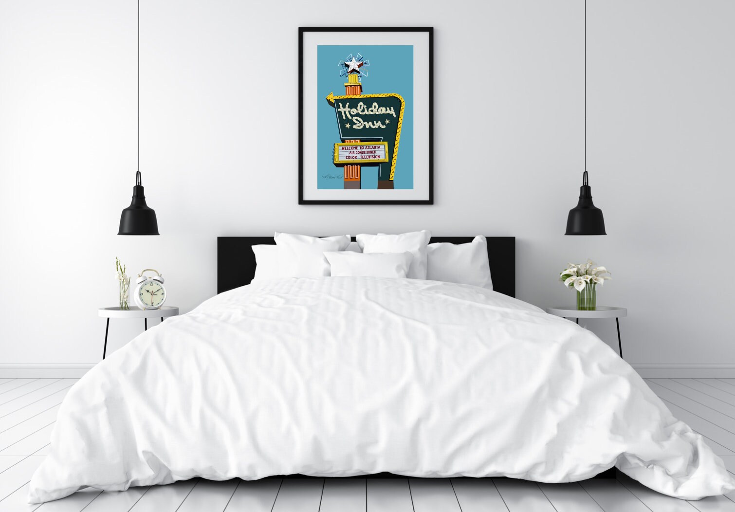 Holiday Inn Print Atlanta Art Neon Sign Wall Decor - Etsy