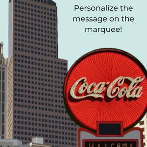 Atlanta Wall Art | Coke Sign Print | Georgia Painting | Atlanta Skyline ...