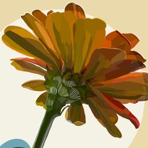 Zinnia Flower Art Floral Fine Art Print for Home and Office - Etsy