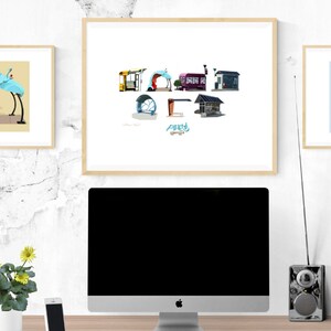 Athens Georgia Wall Art Athens Bus Stops Print Athens - Etsy