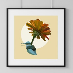Zinnia Flower Art | Floral Fine Art | Print for Home and Office - Etsy