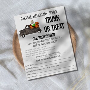 Trunk or Treat Event Editable Bundle, Invitation, Flyer, Registration ...
