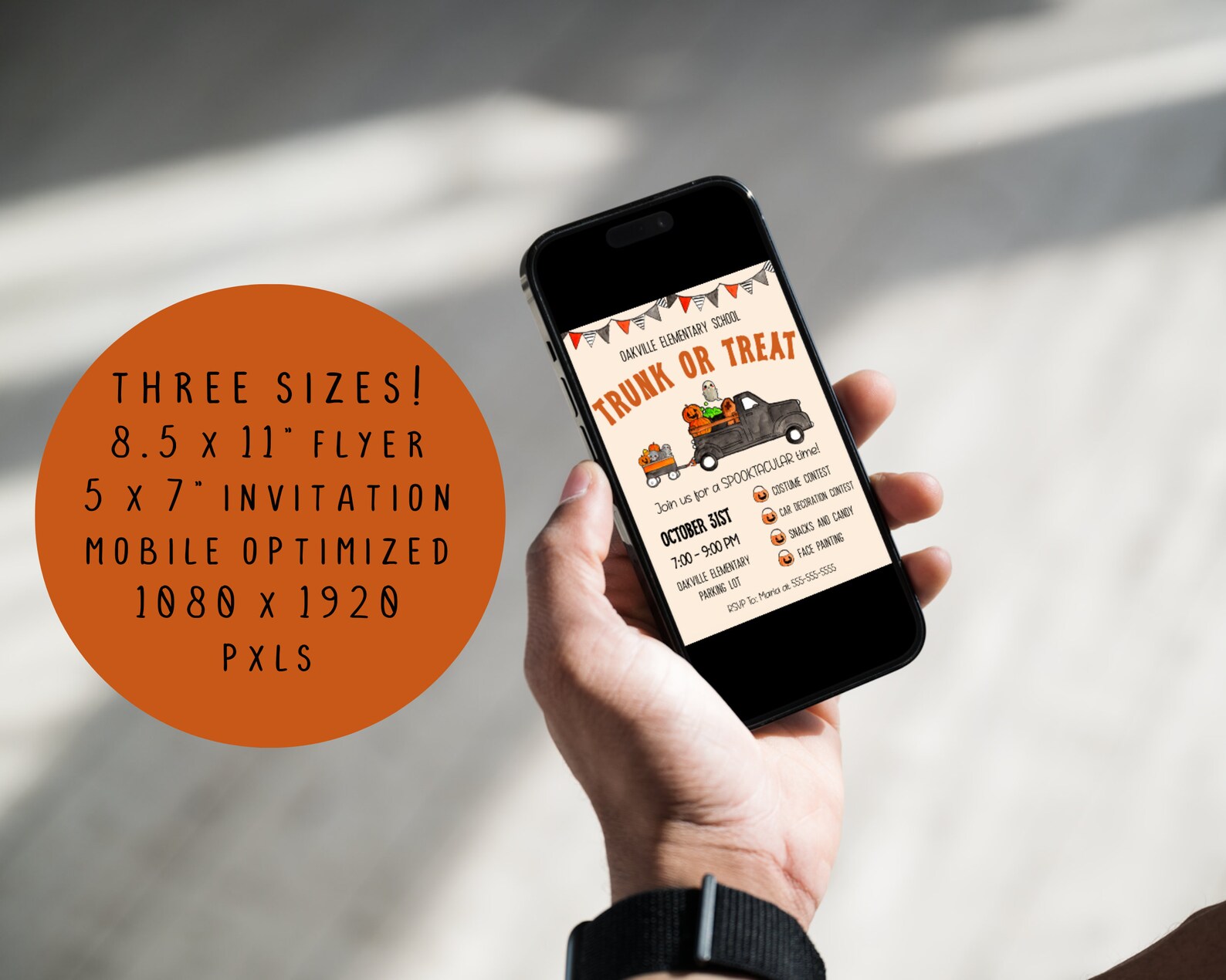 Trunk or Treat Editable and Printable Flyer and Invitation, Includes ...